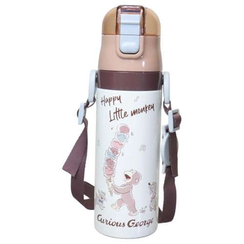 ◆商品名：スケーター(Skater) 子供用 ステンレス 水筒 直飲み 470ml 子供に優しい軽量タイプ おさるのジョージ 25 保冷専用 waterbottle スポーツボトル キッズ 子供 こども 水瓶 SDC4-Aサイズ：径6.8×...