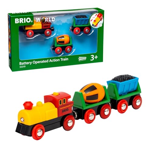 ◆商品名：BRIO (ブリオ) バッテリーパワーアクショントレイン 33319 対象年齢 3歳~ 【おもちゃ 玩具 木製おもちゃ 機関車 車両 プレゼント（誕生日/クリスマス）】手動車両での遊びの、次の段階は電動車両です。作ったレイアウトの...