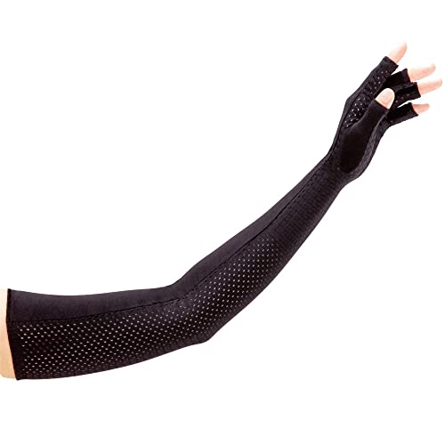 ◆商品名：アルファックス UVカット手袋 ロング 抗菌 防臭加工 UV指あきグローブ アクアプラス抗菌・防臭加工をプラス。「UV指あきグローブ アクアプラス」気化冷却効果で汗をかけばかくほど涼感アップ。プールや海、アウトドアでもしっかりUV...