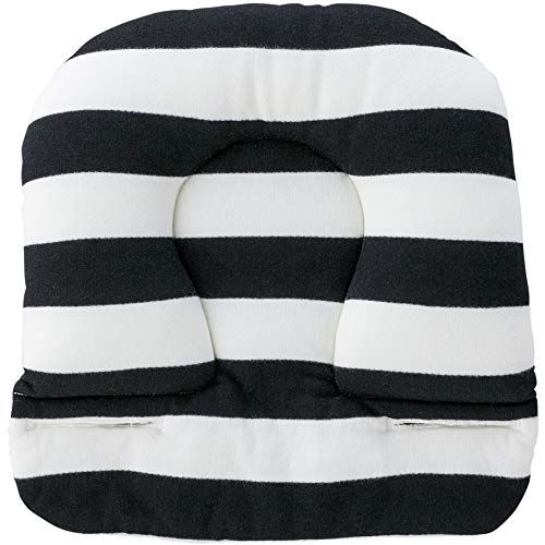 ◆商品名：AirBuggy(エアバギー) コットン ヘッドサポート COTTON HEAD SUPPORT BORDER BLACK 0か月~ AB7800[商品サイズ] 幅31(最広部)×長さ27×厚さおよそ3cm赤ちゃんの頭を守るヘッド...