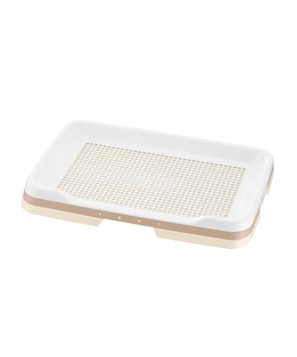 ◆商品名：リッチェル お掃除簡単ステップトレー レギュラー(メッシュ付) アイボリー レギュラーブラント名: リッチェル枠にメッシュをセットしたまま外せるので、シーツ交換が簡単です。本体サイズ (幅X奥行X高さ) :47.9×35.2×4....