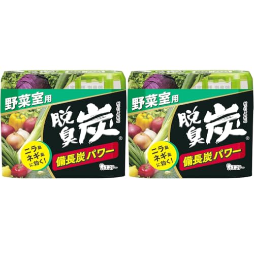 ◆商品名：脱臭炭 冷蔵庫 野菜室用 脱臭剤 142g (炭ゼリー 140g エチレン吸着剤 2g) 消臭 消臭剤×2個セット"【脱臭炭を冷蔵庫に入れよう】冷蔵庫の気になるニオイを備長炭と活性炭の力でしっかり脱臭。 【気になるニラネギのニオイ...