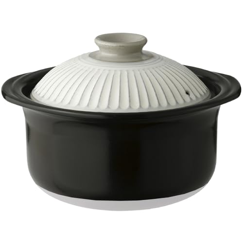◆商品名：【2025年・正規品】 銀峯陶器(Ginpo Touki) 萬古焼 銀峯 菊花 ご飯鍋 2合炊き 「二重蓋」 ごはん 土鍋 直火対応 粉引 ホワイト 日本製 41161素材:胴：耐熱陶器、蓋：陶器商品サイズ:約21.5×19.5×...