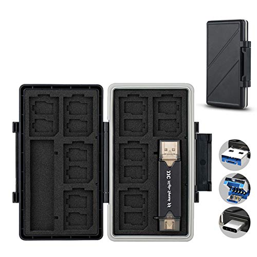 ◆商品名：SD SDHC SDXC MSDメモリーカードケース 収納ケース 8枚 SDカード 16枚 Micro SDカード 1枚 USB 3.0多機能カードリーダー に対応 耐衝撃 防塵大容量：8枚 SDカード 16枚 Micro SDカ...