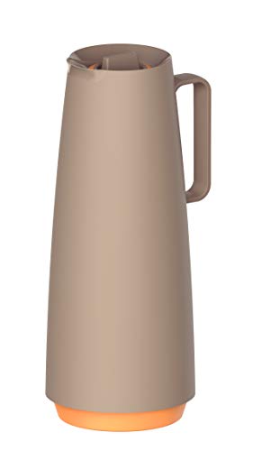 ◆商品名：トラモンティーナ 保温&保冷 卓上ポット サーマルカラフェ 容量1L ベージュ 魔法瓶 水筒 おしゃれ 軽量 保温力 24時間 持続 大容量 ブラジル製 61636/108 TRAMONTINA■サイズ：径:120mm 高さ:29...