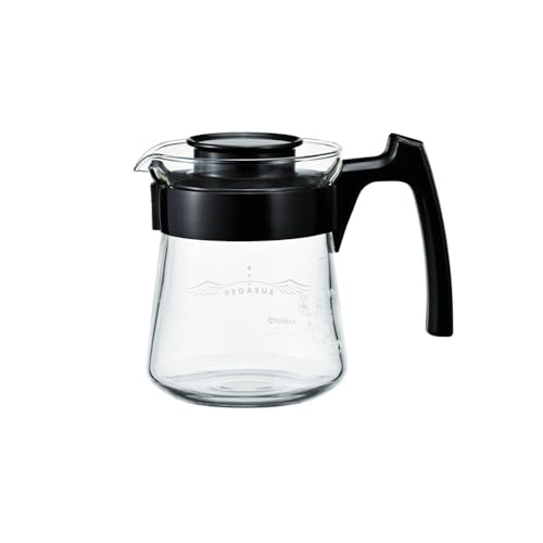 ◆商品名：HARIO(ハリオ) ペガサス サーバー 300 電子レンジ対応 300ml 1~2杯用 ブラック 日本製 PES-01-B【スリムデザイン】縦型にスリムなデザインでスペースをとらないサーバーです。【持ちやすいハンドル】いろいろな...