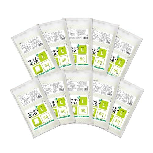◆商品名：オルディ キッチンポリ袋 半透明 L 50枚入×10個セット 食品 保存袋 冷蔵庫 フリーザー プラスプラス PKN-L-50本体サイズ(1枚あたり)：縦38×横32cm 厚み0.01mmパッケージサイズ：横38×縦21×高さ1....