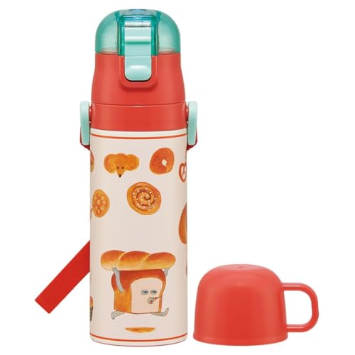 ◆商品名：スケーター(Skater) 水筒 子供用 2WAY 直飲み 470ml コップ飲み 430ml パンどろぼう 男の子 女の子 ステンレス 保温保冷 軽量 waterbottle スポーツボトル キッズ こども 水瓶 SKDC4-A...