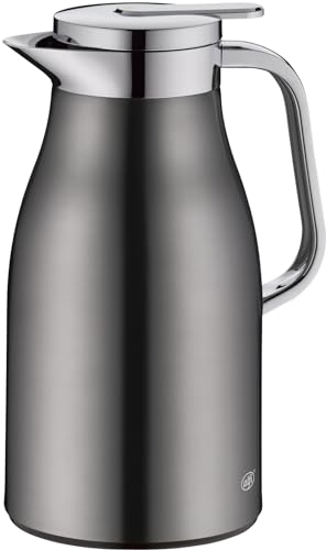 ◆商品名：alfi アルフィ ステンレス製卓上用ポット FARBE (ファルベ) 1.0L クールグレー AFTH-1000S CGY軽量で持ちやすく、ワンタッチで注げる使いやすさが魅力。ステンレス製魔法びん構造なので、長時間の保温・保冷が...