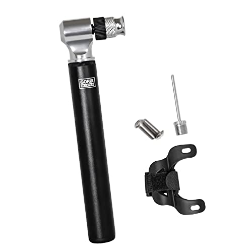 ◆商品名：GORIX(ゴリックス) 自転車 空気入れ 携帯ポンプ 仏式 米式 ロードバイク 高圧対応 最大300pis(GX-MP66) ボールド用ニードル ブラケット付属 超軽量 小型 コンパクト ミニポンプ ロードバイク 空気入れ 携帯...