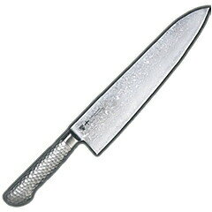サイズ（刃渡り):270 mm 材質：刀身＝63層ダマスカス鋼/ハンドル＝18-8ステンレス鋼 生産国：日本 ●本刃付け 砥石による本格的な刃付けを施し、鋭い切れ味を長く持続させます。 ●本研刃造り プロの技術者により、本刃付けする前に研ぎ...