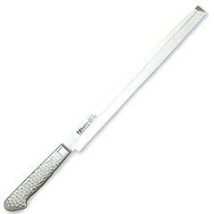 サイズ（刃渡り）:270 mm 材質：刀身＝モリブデン・バナジウム鋼/ハンドル＝18-8ステンレス鋼 生産国：日本 プロの理想の切れ味と使い易さを追求したシリーズです。 ●本刃付け 砥石による本格的な刃付けを施し、鋭い切れ味を長く持続させま...