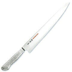 サイズ（刃渡り）:300 mm 材質：刀身＝日本鋼/ハンドル＝18-8ステンレス鋼 生産国：日本 ●本刃付け 砥石による本格的な刃付けを施し、鋭い切れ味を長く持続させます。 ●本研刃造り プロの技術者により、本刃付けする前に研ぎなおしを容易...