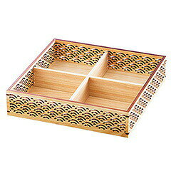 サイズ：外寸：約21×21×H4.7cm・内寸:約20×20×H4cm・1枡内寸:約9.7×9.7cm/仕切約3.5cm 材質：ひのき ※こちらの商品は材質の性質上、木目のムラ・木の節などがあり、商品画像と全く同じ木目の商品はございません。...