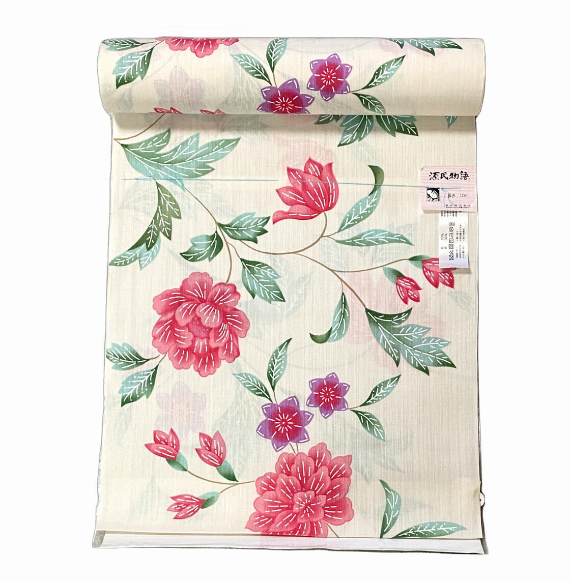 　 　　素材 素材綿70％麻30％ 巾約38cm 長さ約12m以上 着用可能時期 ゆかたとして通年着用可能です。 品物の状態 未仕立ての原反です。 当店では検品していません。 織り傷や小さいシミ等がある可能性があります。 お仕立て 　お仕立...