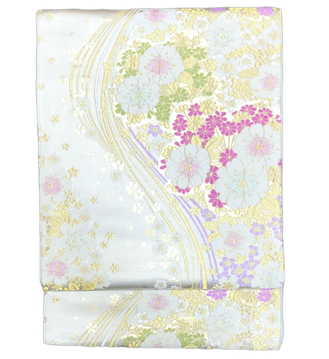 　　品物に ついて 貸衣装などで使われていた 使用頻度の低い リユース袋帯です。 すでにお仕立て上がっています。 保管臭や使用感のない 程度の良いリユース品です。 ママ振りリニューアルにも おすすめの品物です。 素材 本体絹100％ （金糸...