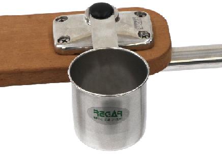 ボートベースがあれば簡単に脱着ができます。 おもり入れに、ドリンクホルダーに、小物入れに。 ちょっとした物置きにご活用ください。 仕様 アーム長90mm 内径70mm ステンレス製 ※ボートベースは付属しません。　