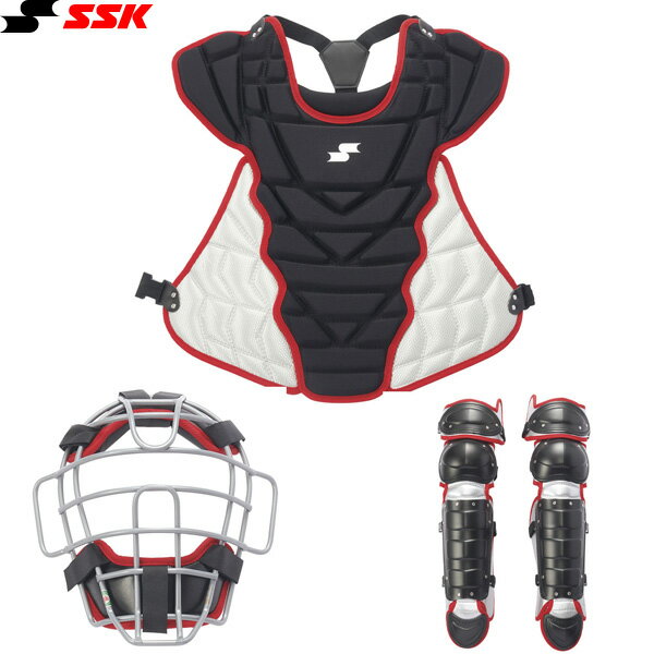 メーカー：SSK（エスエスケイ） メーカー型番：CGSET26NS ■カラー：(9095)BK/SLV ■サイズ マスク：平均650g プロテクター：A440mm×B520mm/400g平均 レガーズ：A375mm×B650mm/550g(...