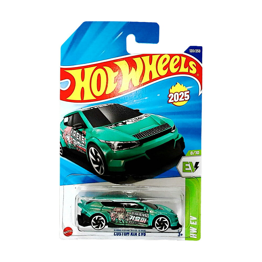・ホットウィール ベーシックカー アソート単品・Custom Kia EV6・国内流通版・台紙裏面に日本語ラベル・ブリスターに大きな割れがある場合は、発送前に事前にご連絡いたします。 こちらもチェック！ マテル ホットウィール JHW20-...