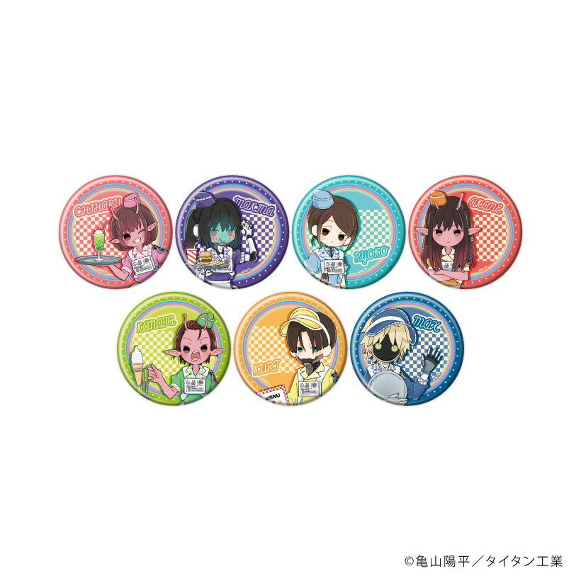 メーカー: A3商品名: 【A3】缶バッジ「TVアニメ『銀河特急 ミルキー☆サブウェイ』」02/ブラインド(全7種)ダイナーver.(グラフアートイラスト) 1BOX入数:7発売予定: 2026年7月JAN: 4580843672221本商...