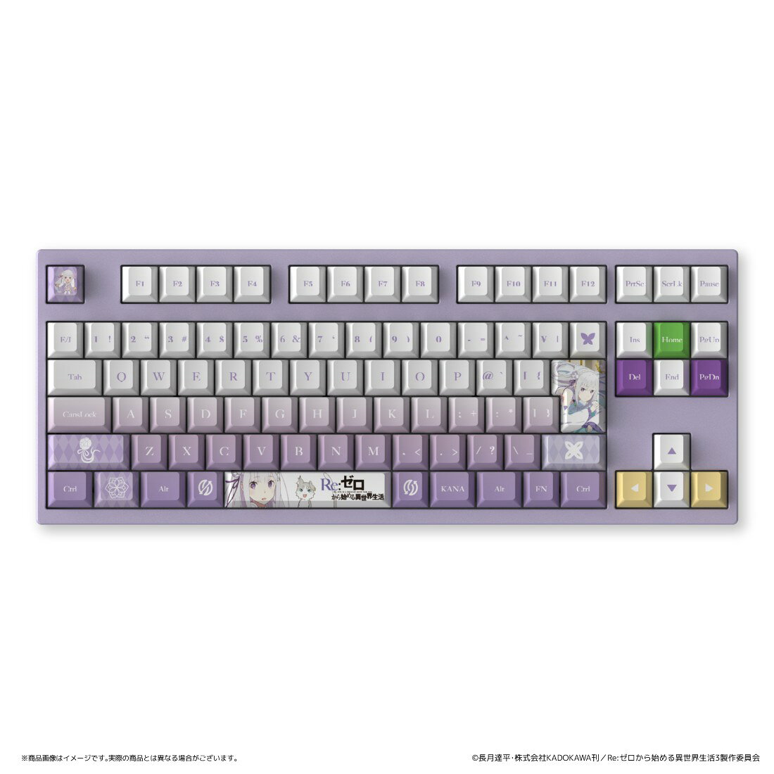 「Re:ゼロから始める異世界生活」から、エミリアをモチーフにしたゲーミングキーボードが登場!・RGBライティング搭載・背面ガラスプレート・重厚感と研ぎ澄まされた打鍵感によるプレミアムなビルドクオリティ・本格的なゲーミング仕様・日本語配列を採...