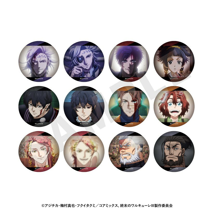 メーカー: coly商品名: 終末のワルキューレIII トレーディング場面写缶バッジ(全12種) 1BOX発売予定: 2026年10月JAN: 4571697144781本商品はグッズです。※本商品は予約商品です。発売日や仕様は変更・中止と...