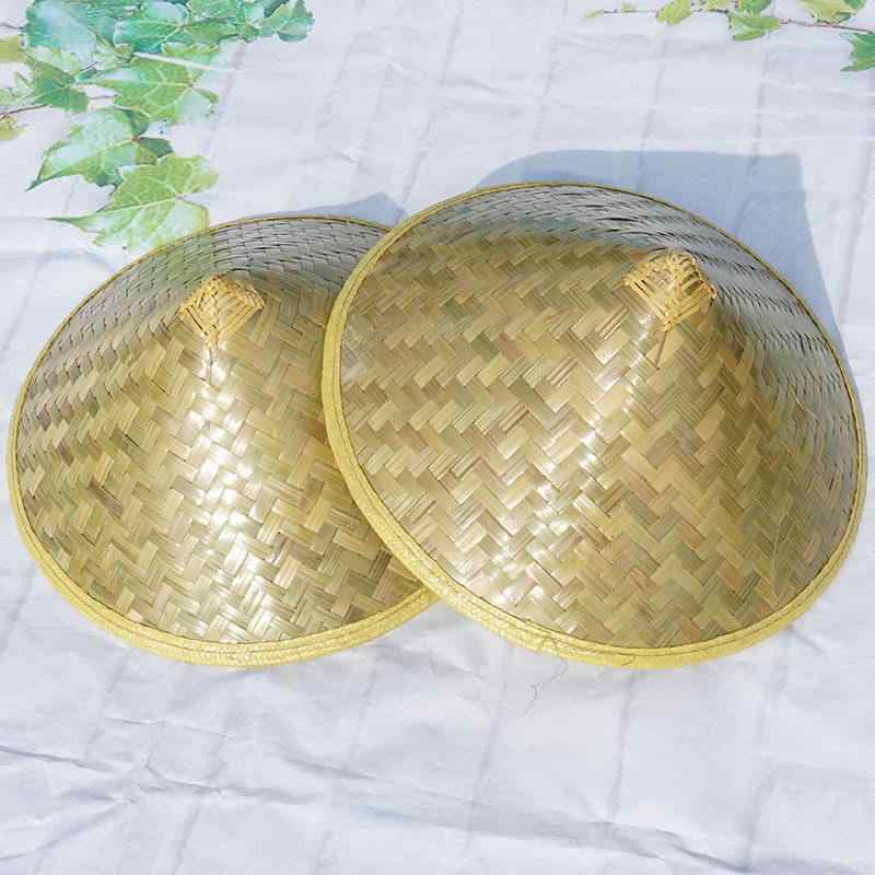 笠帽子 竹編み 大つば 夏用 日よけ 帽子 メンズ帽子 麦わら帽子 早い者勝ち A:青皮 B:三葉 C:光板 直径36cm 子供用 直径42cm 成人用 直径53cm 超大型帽縁
