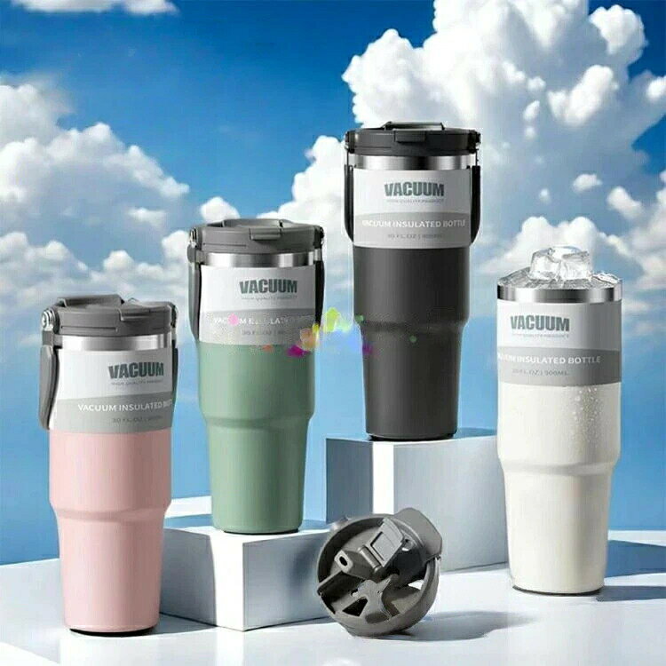 【カラー】ホワイト、ブラック、パープル、オレンジ、ピンク、ブルー、グリーン、ライトブルー容量:20oz/600ml、30oz/900ml、40oz/1200mlサイズ:600ml【7.1×18.7】、900ml【7.1×23.3】、1200...