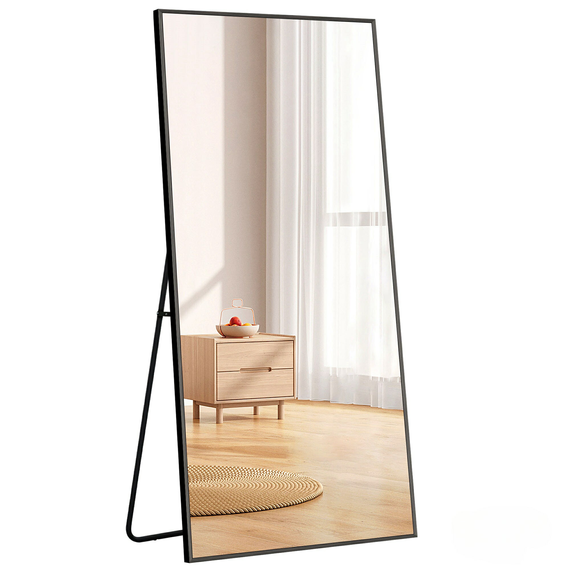 【3WAY使用可能】スタンド　壁掛け　立てかけ3WAYでご使用可能。使わないときには折り畳むことができます。折りたたみ式のスタンドで、好きな場所に設置できます。 【飛散防止加工】万が一、割れてしまっても破片が飛び散りにくい加工がされているの...