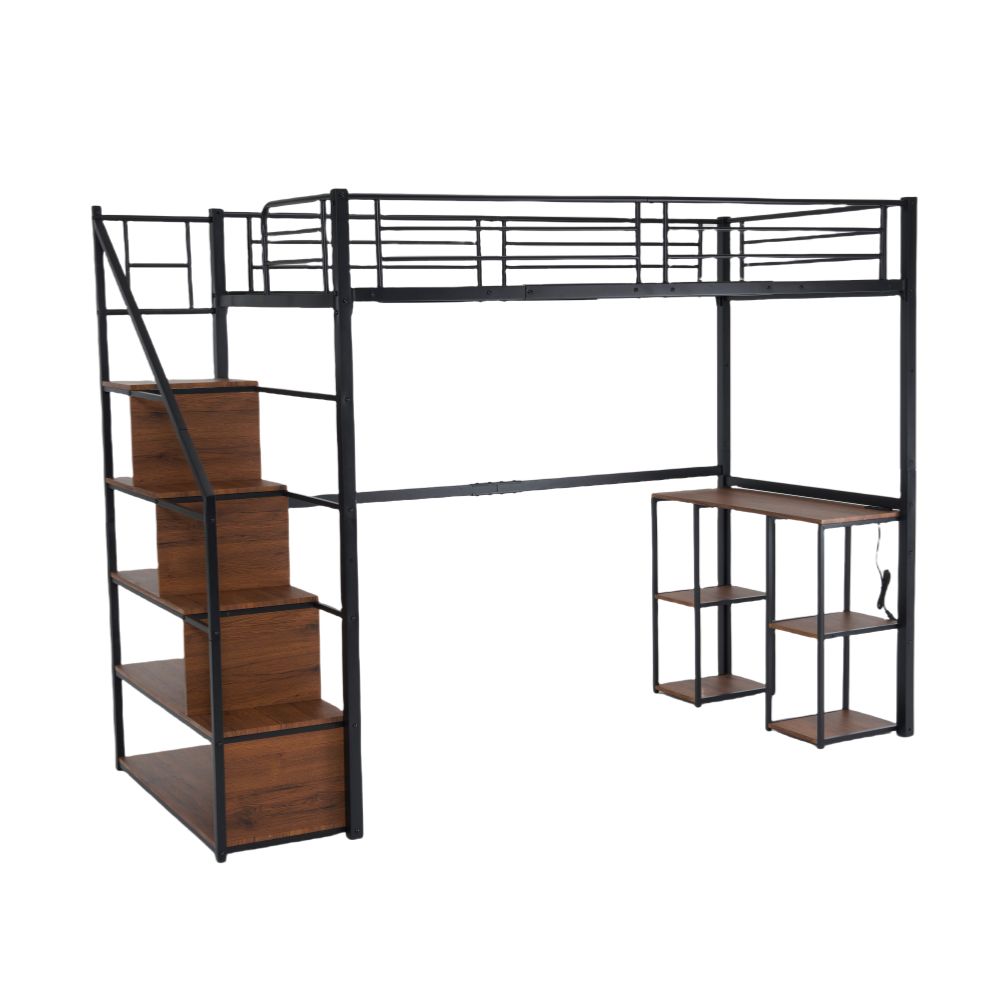 【本社独特デザイン】階段＆置物棚 片側に手すりを設置したから、上っても、下りても、安定感バッチリ！階段だけでなく、物置棚でもあり！収納スペースアップはもちろん、本や写真を載せると、お部屋の雰囲気づくりができる！お部屋のレイアウトに合わせて、...