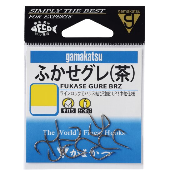 「ラインロック」システムがチモト切れを無くし、大型グレのしめこみに対応。 従来のグレ鈎より線径を細くし、自然にエサが馴染む軽量タイプ。 商品仕様詳細はメーカーHPをご参照願います。