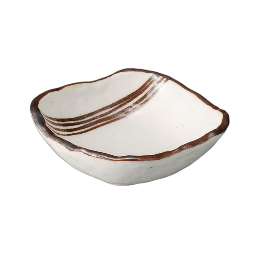 [商品名]　志野流線3.0角小鉢[素材]　陶磁器[寸法]　10.5×10.5×3.4cmお店からご自宅まで、季節を問わず、様々なシーンでご利用いただける商品です。[ 10.5×10.5×3.4cm ] 陶磁器 一部の商品はメーカーよりお取り...