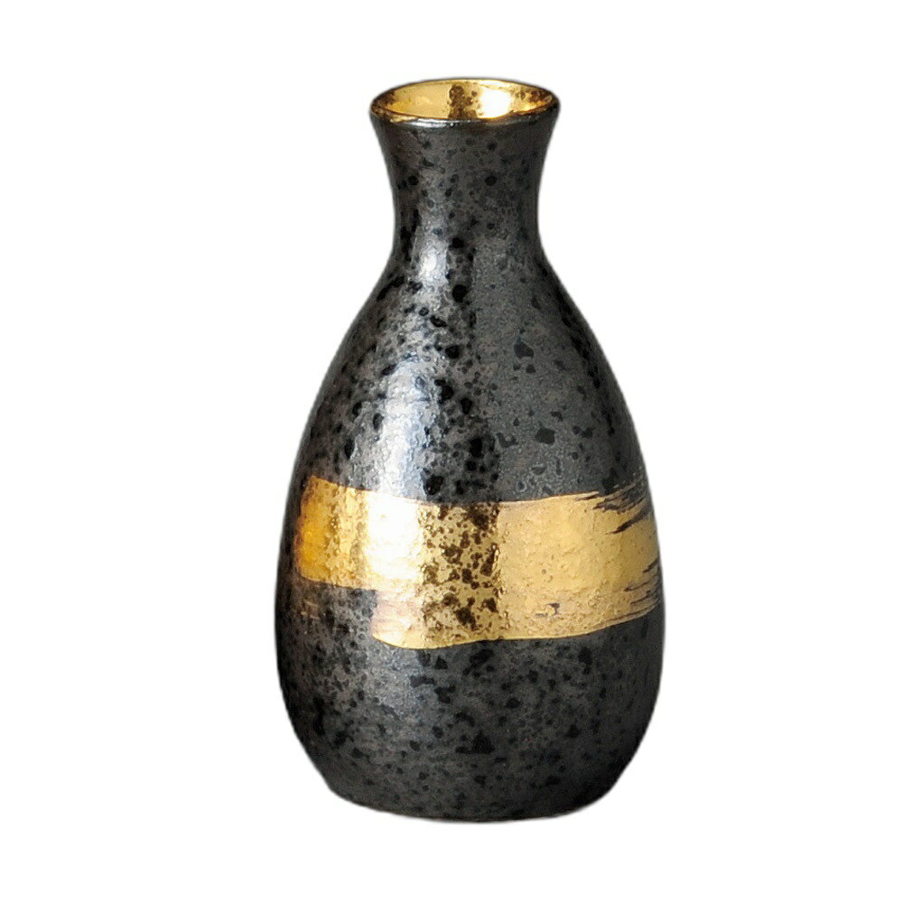 [商品名]　黒鉄錆金刷毛目徳利（小）[素材]　陶磁器[寸法]　6.3×11.5cm・150ccお店からご自宅まで、季節を問わず、様々なシーンでご利用いただける商品です。[ 6.3×11.5cm・150cc ] 陶磁器 一部の商品はメーカーよ...