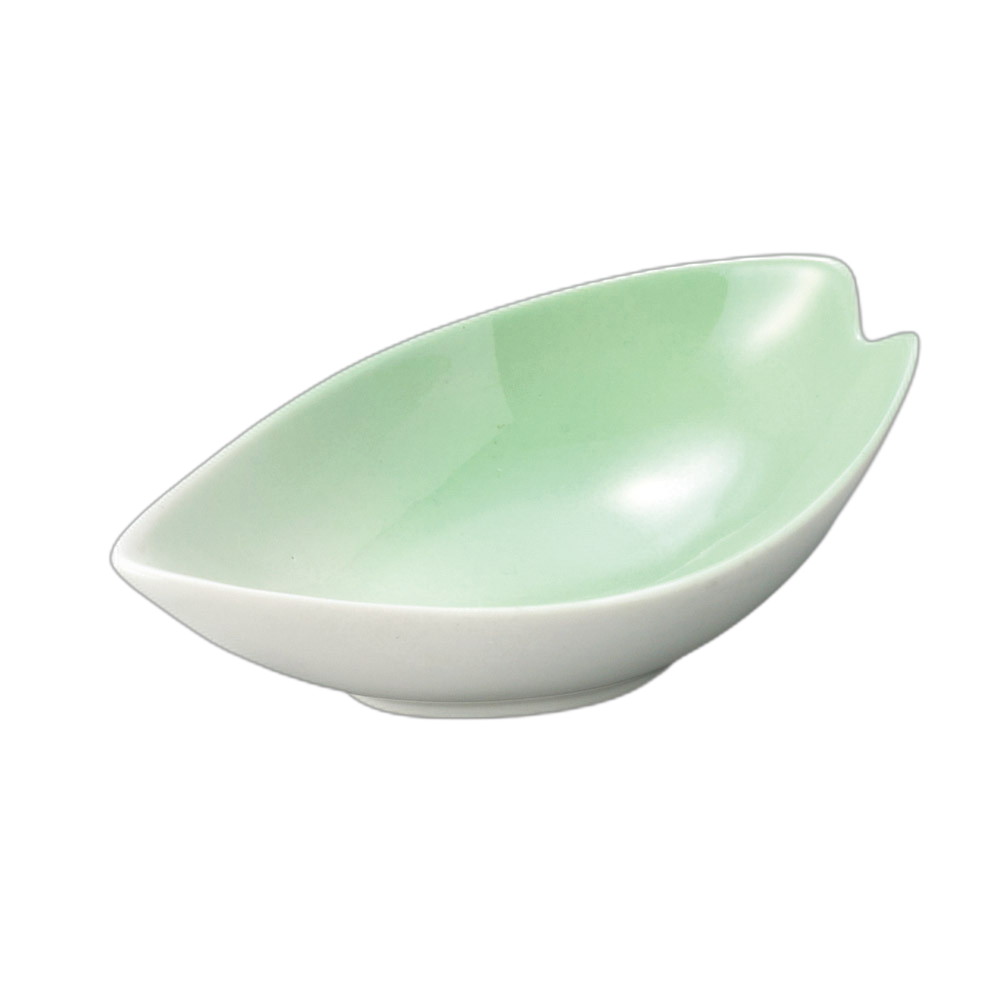 [商品名]　グリーン吹桜小付[素材]　陶磁器[寸法]　11.6×6.4×3cmお店からご自宅まで、季節を問わず、様々なシーンでご利用いただける商品です。[ 11.6×6.4×3cm ] 陶磁器中国製 一部の商品はメーカーよりお取り寄せとなり...