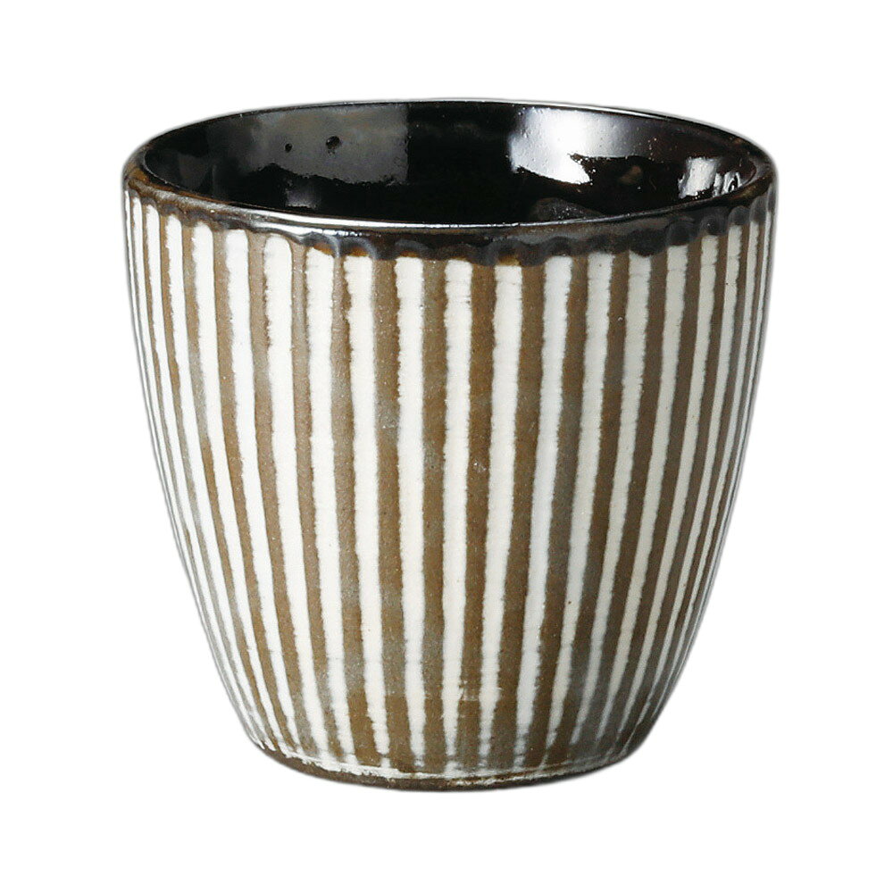 [商品名]　化粧削りラインアメフリーカップ[素材]　陶磁器[寸法]　8.7×8cm・270ccお店からご自宅まで、季節を問わず、様々なシーンでご利用いただける商品です。[ 8.7×8cm・270cc ] 陶磁器 一部の商品はメーカーよりお取...