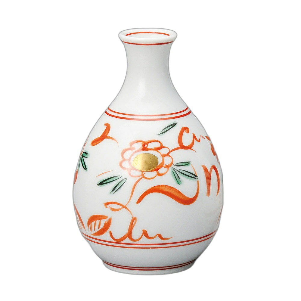 [商品名]　赤絵草花2号徳利[素材]　陶磁器[寸法]　8.7×13.6cm・300ccお店からご自宅まで、季節を問わず、様々なシーンでご利用いただける商品です。[ 8.7×13.6cm・300cc ] 陶磁器 一部の商品はメーカーよりお取り...