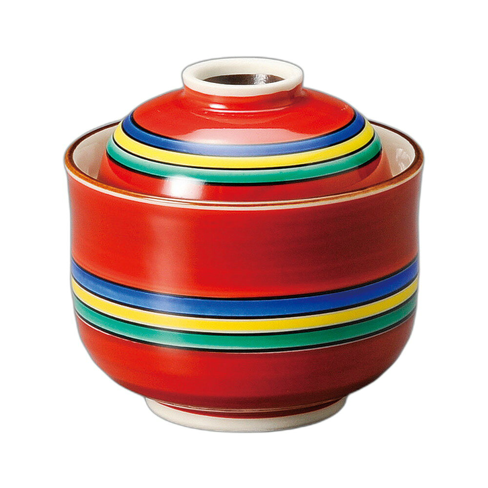 [商品名]　赤巻こま筋一口碗[素材]　陶磁器[寸法]　8.2×7.8cm・130ccお店からご自宅まで、季節を問わず、様々なシーンでご利用いただける商品です。[ 8.2×7.8cm・130cc ] 陶磁器 一部の商品はメーカーよりお取り寄せ...