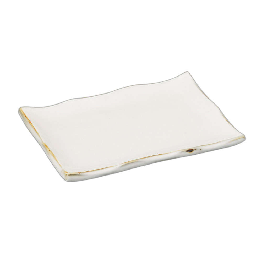 口錆乳白釉8.0長角皿[素材]　陶磁器[寸法]　21×14.5×2.5cmお店からご自宅まで、季節を問わず、様々なシーンでご利用いただける商品です。[ 21×14.5×2.5cm ] 陶磁器 一部の商品はメーカーよりお取り寄せとなりますので...