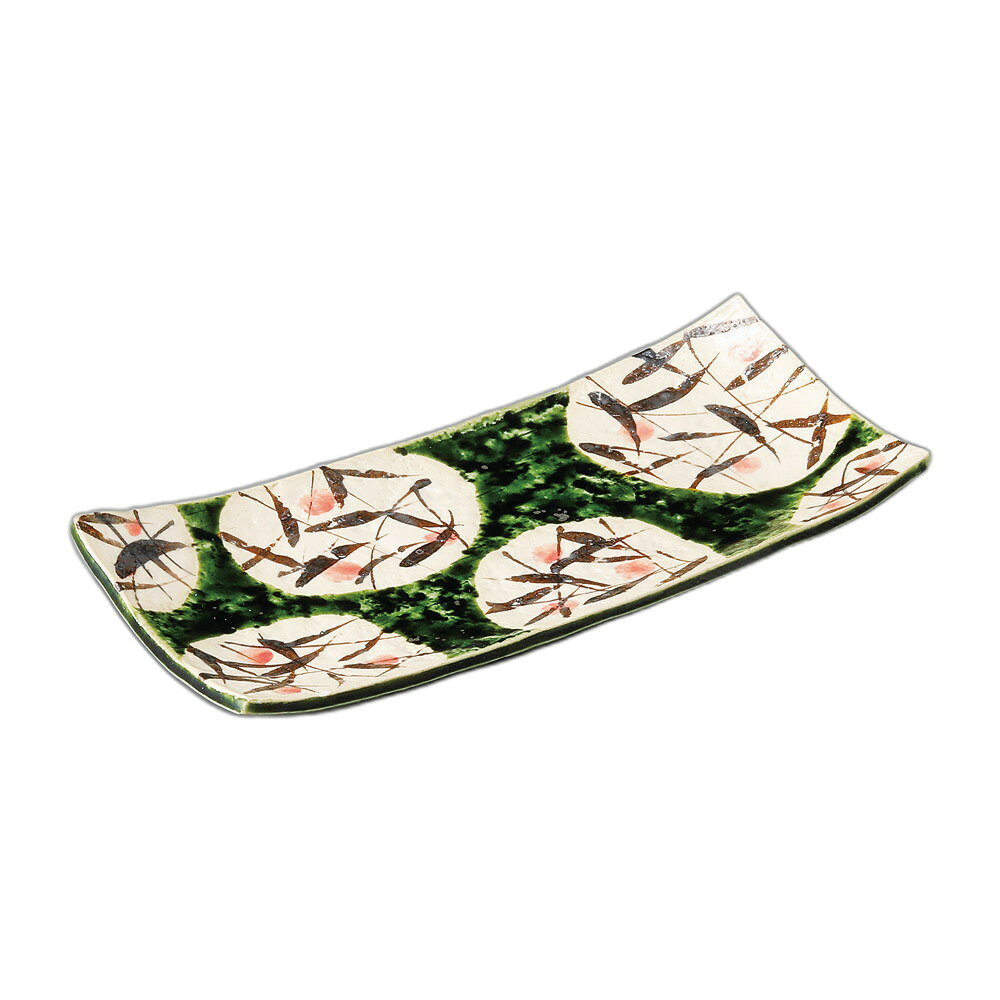 丸紋芦付出皿[素材]　陶磁器[寸法]　23×10.5×3cmお店からご自宅まで、季節を問わず、様々なシーンでご利用いただける商品です。[ 23×10.5×3cm ] 陶磁器 一部の商品はメーカーよりお取り寄せとなりますので、納期が前後するこ...