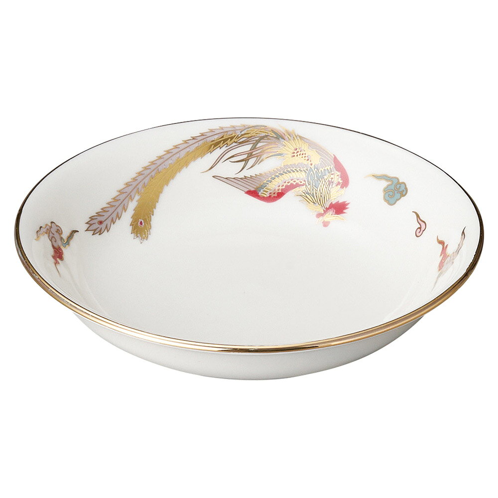 [商品名] ボーンチャイナ 金彩鳳凰 5 1/2取皿（N）[素材]陶磁器[寸法] [ 13.8 x 13.8 x 3cm 180g ]お店からご自宅まで、季節を問わず、様々なシーンでご利用いただける商品です。[ 13.8 x 13.8 x ...