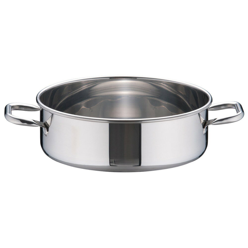 [商品名]　パワー・デンジ 外輪鍋(蓋無) 30cm[素材]　ステンレス[寸法]　外径:316mm 深さ:100mm 底径:280mm 7L 質量:2.6kg 板厚:3mm[産地]日本IH対応 電磁調理器でのご使用の際は、100V、200V...