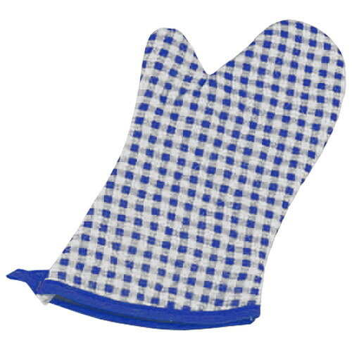 [商品名]　TKG チェック布製オーブンミット ブルー(左右1組)[素材]　表:綿100% 裏:シリコン加工[寸法]　全長(mm)340耐熱温度:約100度食に携わるプロの皆様、実際に使う立場の方々からの声を多く取り入れた、末永くお使い頂け...