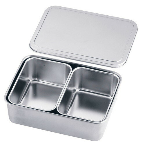 [商品名]　18-8プレス 中型ヤクミ入 2ヶ入 [素材]　18-8ステンレス[寸法]　幅:233 x 奥行:175 x H70mm [産地]日本食に携わるプロの皆様、実際に使う立場の方々からの声を多く取り入れた、末永くお使い頂ける優れた製...