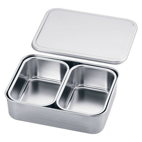 [商品名]　18-8プレス 大型ヤクミ入 2ヶ入 [素材]　18-8ステンレス[寸法]　幅:265 x 奥行:200 x H72mm [産地]日本食に携わるプロの皆様、実際に使う立場の方々からの声を多く取り入れた、末永くお使い頂ける優れた製...