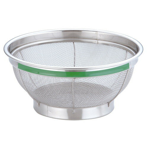 [商品名]　TKG NEWマンモス カラー 浅型ざる 20cm グリーン[素材]　ステンレス[寸法]　外径:217 x 深さ:100mm [産地]日本食に携わるプロの皆様、実際に使う立場の方々からの声を多く取り入れた、末永くお使い頂ける優れ...