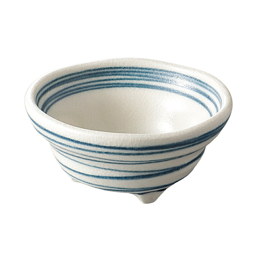 [商品名]青渦三ツ足珍味[素材][寸法]7.7×3.6cm結婚式のお返し、母の日のプレゼント、退職祝いなど、さまざまな場面でご利用いただけます。陶器の専門問屋が厳選した、プレゼントやギフトにピッタリな逸品です。[7.7×3.6cm] 新鮮な...