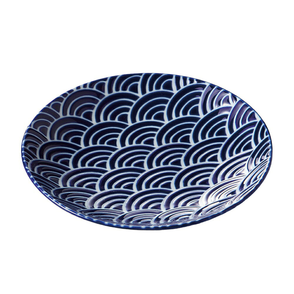 [商品名]瑠璃なみ5．0皿[素材][寸法]16.2×3cm結婚式のお返し、母の日のプレゼント、退職祝いなど、さまざまな場面でご利用いただけます。陶器の専門問屋が厳選した、プレゼントやギフトにピッタリな逸品です。[16.2×3cm] おもてな...