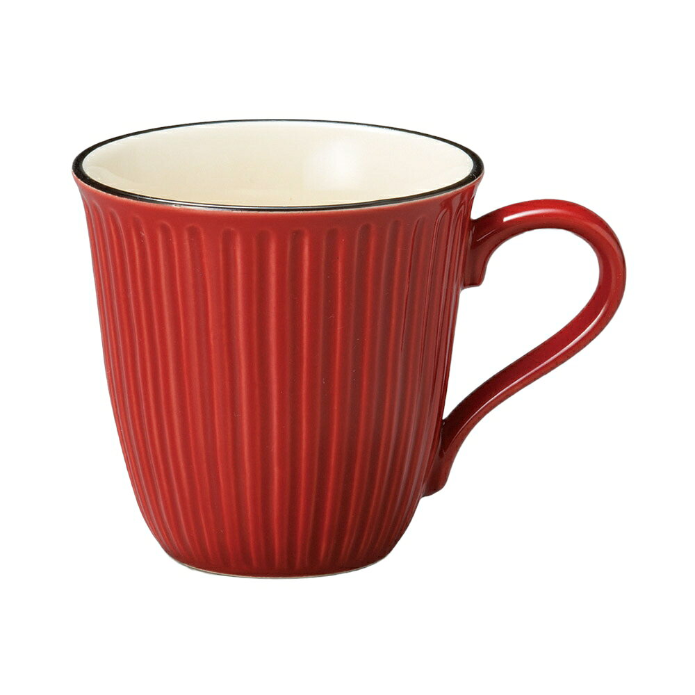 [商品名]フルーティングマグ（レッド）[素材][寸法]8.7×12×8.5cm 250cc結婚式のお返し、母の日のプレゼント、退職祝いなど、さまざまな場面でご利用いただけます。陶器の専門問屋が厳選した、プレゼントやギフトにピッタリな逸品です...