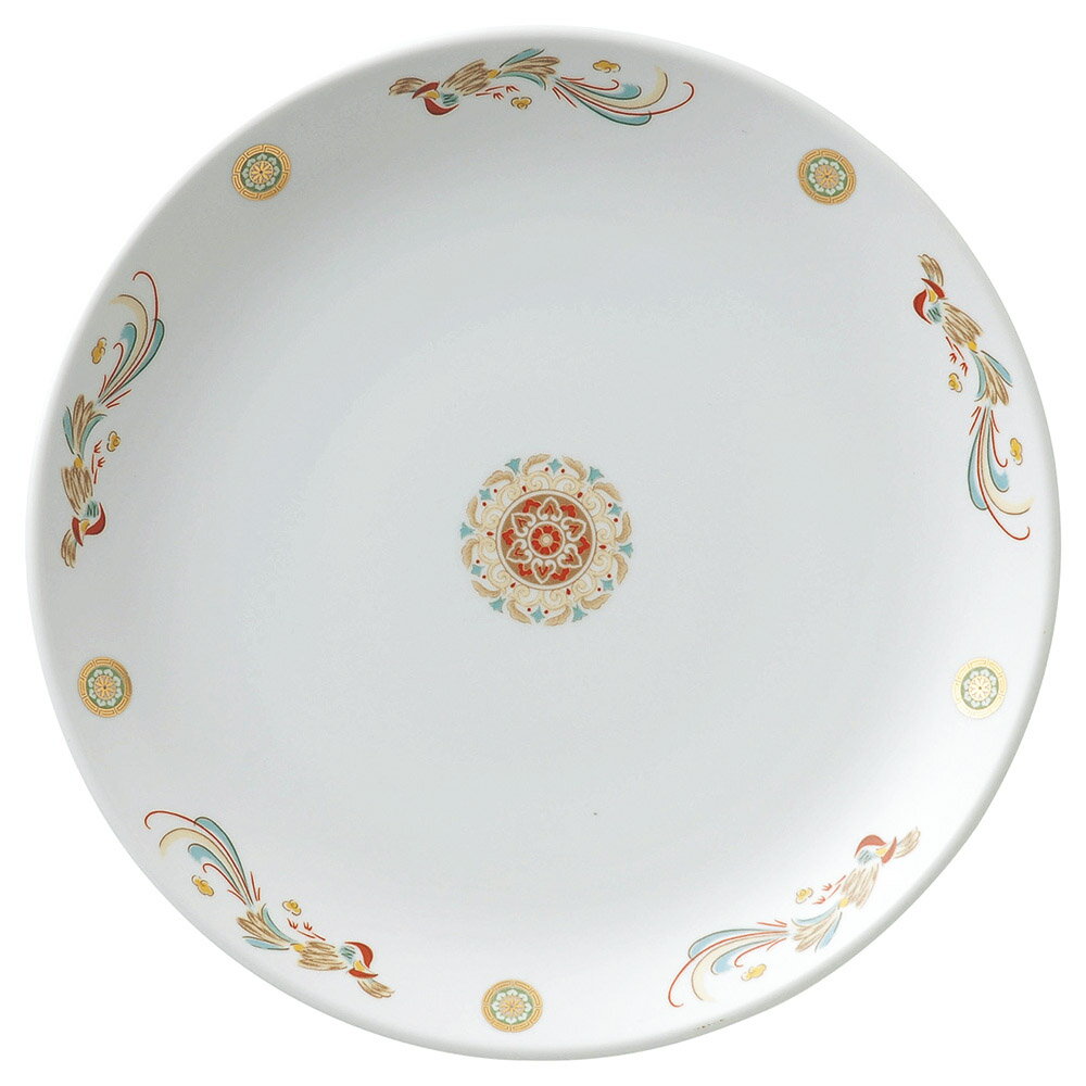 [商品名]金紋翔鳳　12吋丸皿[素材][寸法]31.8×3.6cm結婚式のお返し、母の日のプレゼント、退職祝いなど、さまざまな場面でご利用いただけます。陶器の専門問屋が厳選した、プレゼントやギフトにピッタリな逸品です。[31.8×3.6cm...