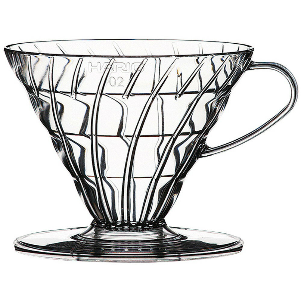 [商品名]　V60 透過ドリッパー 02 ASクリア[素材]　本体:AS樹脂 スプーン:ポリプロピレン[寸法]　Φ116(M137) x H102mm[産地]　日本計量スプーン付 電子レンジ・オーブンには使用しないでください。直火や電熱調理...